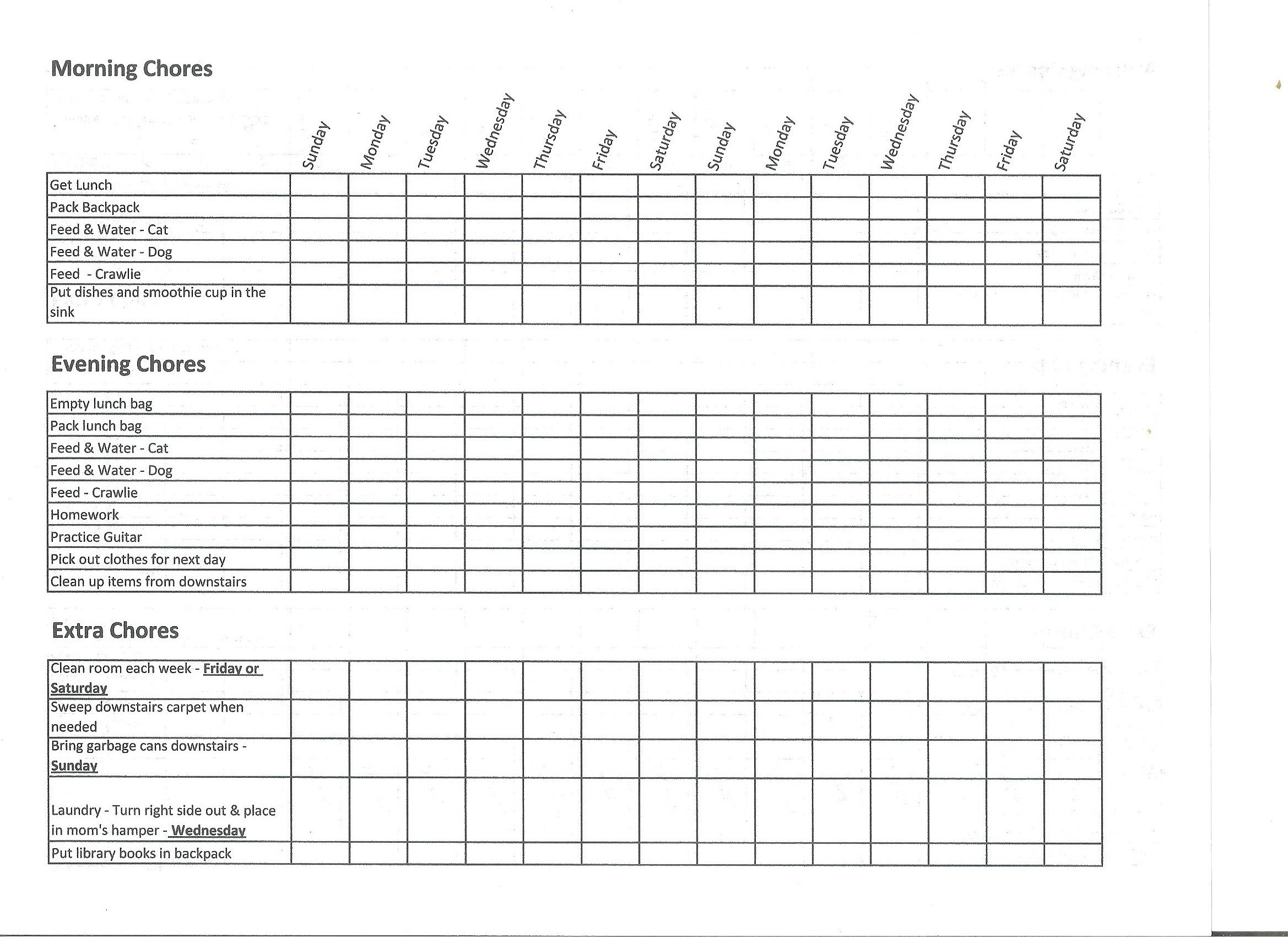 Easy To Use Chore Chart And Allowance Set Up Simply Rurban